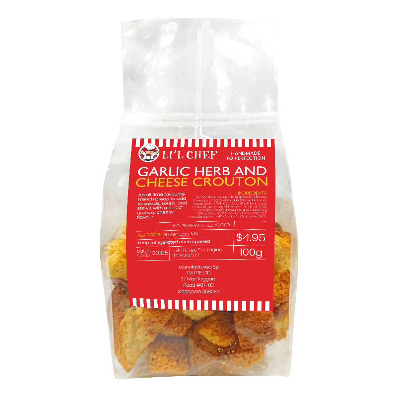 #1 Garlic Bread Herb & Cheese Crouton - Li'l Chef